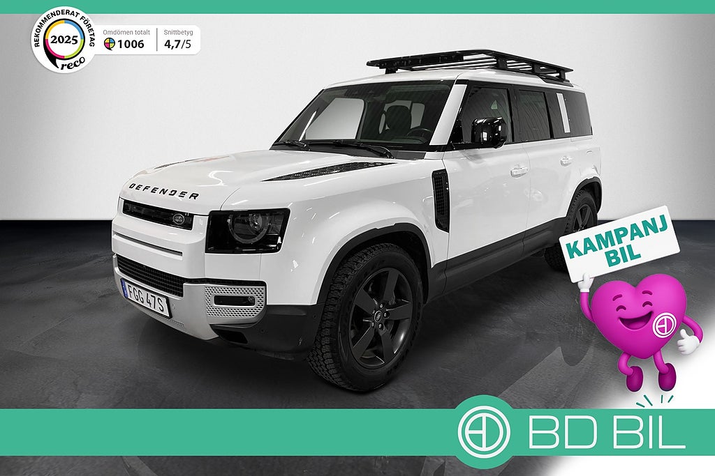 Land Rover Defender P400e PHEV VÄRMARE ROOF RACK 3,95% RÄN (FGG47S ...