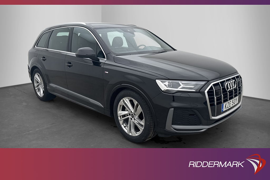 Audi Q7 50 TDI Q S-Line 7-Sits Fjärr-Värmare Cockpit Drag (KZE50Y) - Bytbil.com